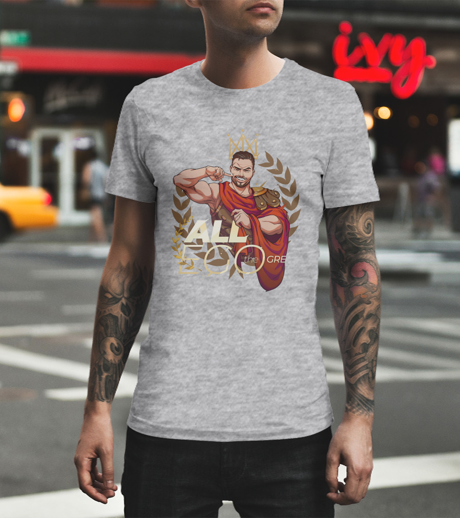 All Ego The Great Greek Warrior With Crown And Laurel Wreath T-Shirt