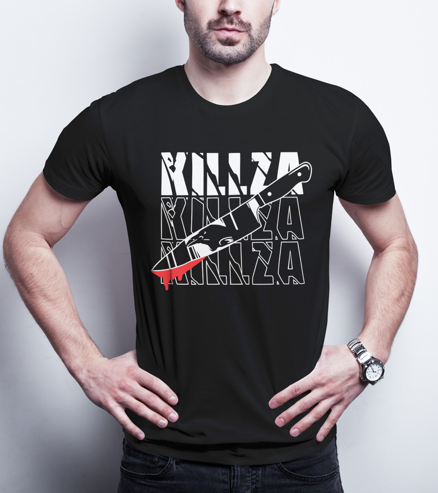 Ph1lza Merch Killza Blood Knife T-Shirt