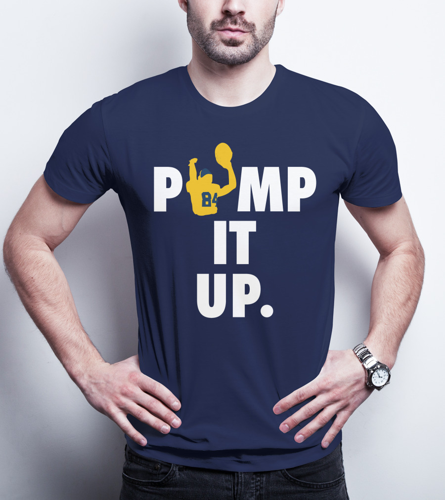 Bluebyninety Pump It Up Football Silhouette 84 T-Shirt