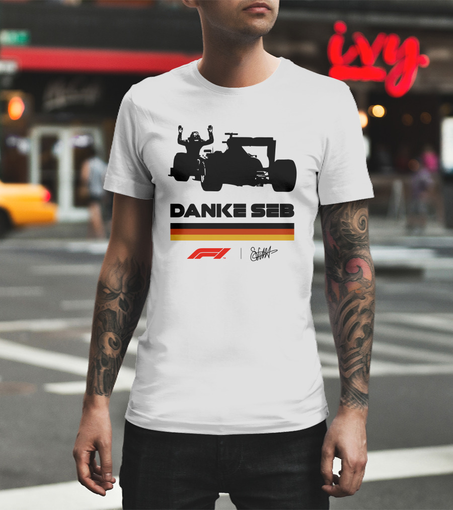 RunWithSeb Danke Seb F1 Formula One T-Shirt