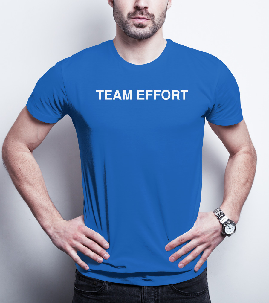 Brockhampton Team Effort Blue Text Collaboration T-Shirt