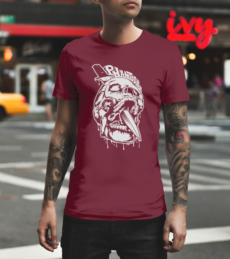Phantogram Skull With Knife In Mouth T-Shirt