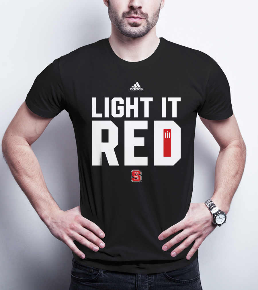 Light It Red NC State Wolfpack Dave Doeren Promo T-Shirt