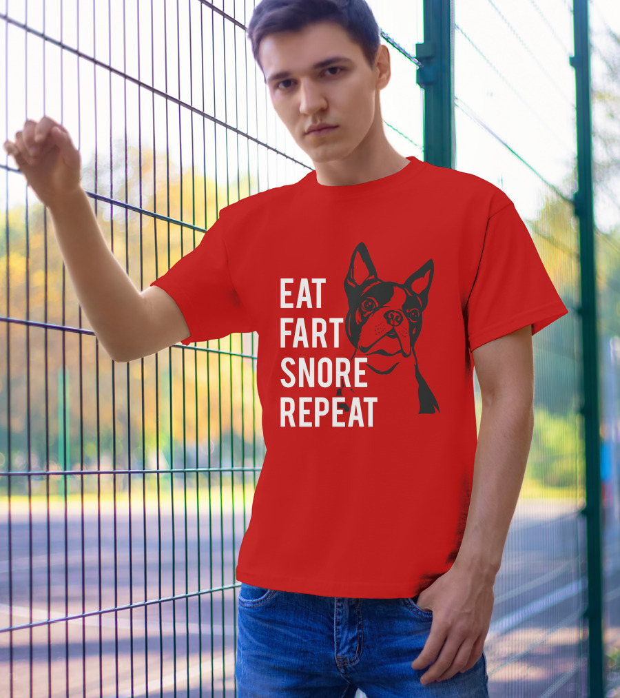 EAT FART SNORE REPEAT Bulldog T-Shirt