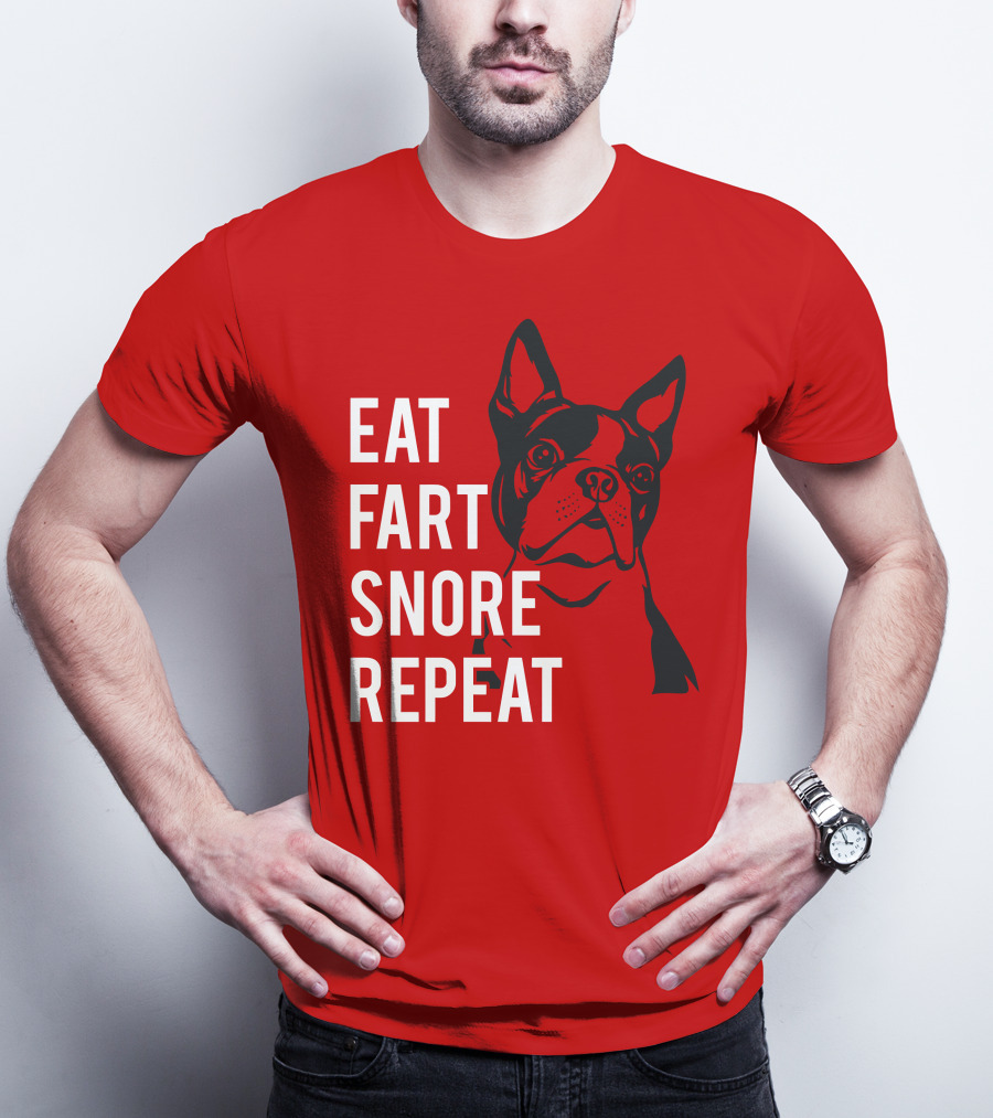 EAT FART SNORE REPEAT Bulldog T-Shirt