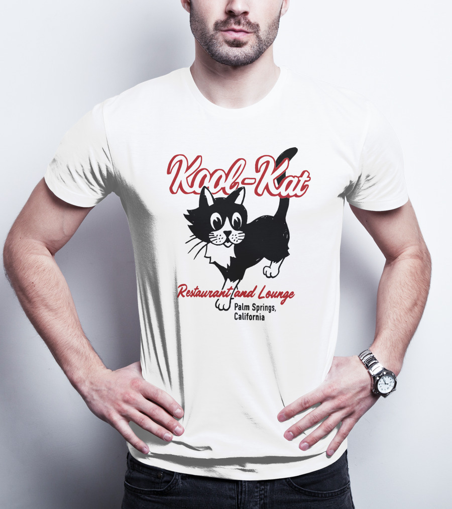 Kool-Kat Restaurant And Lounge Palm Springs California Playful Cat T-Shirt