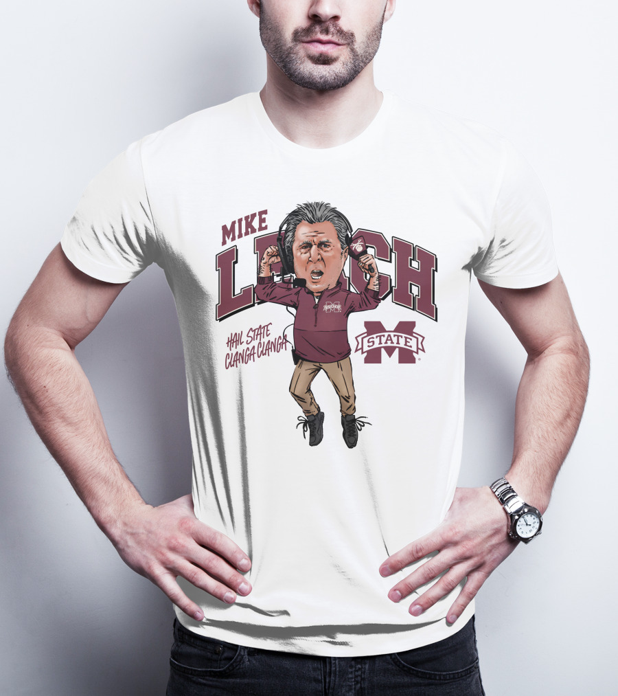Mike Leach Hail State Clanga Clanga Mississippi State Coach T-Shirt