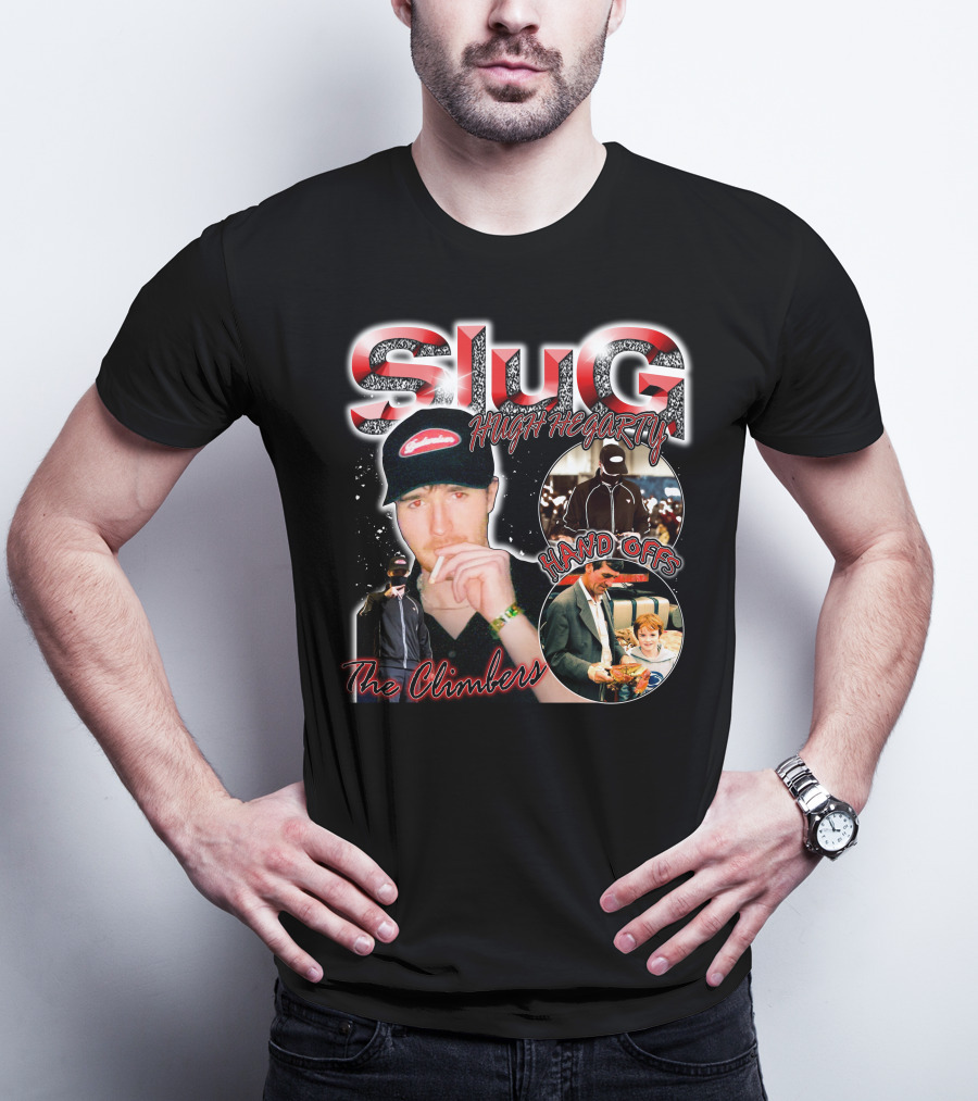 Slug Hugh Hegarty Hand Offs The Climbers Cap And Figures T-Shirt