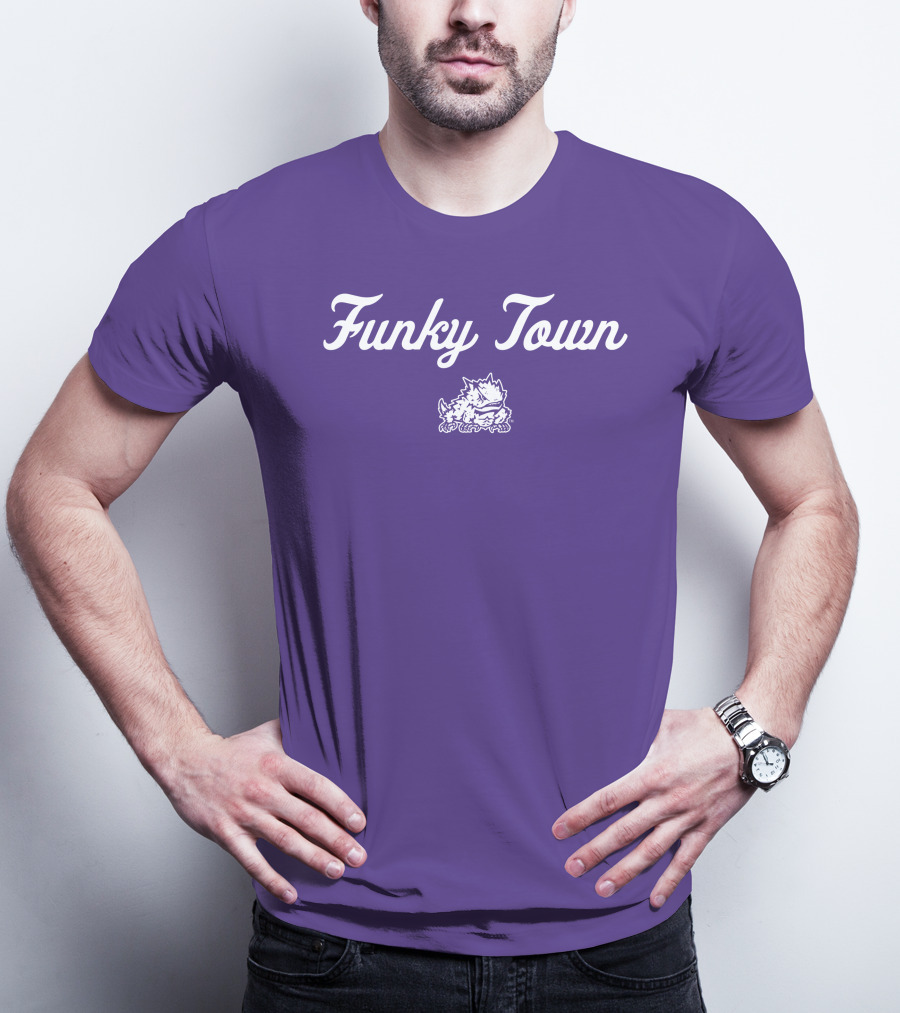 Funky Town TCU Horned Frogs Football Vintage Retro T-Shirt