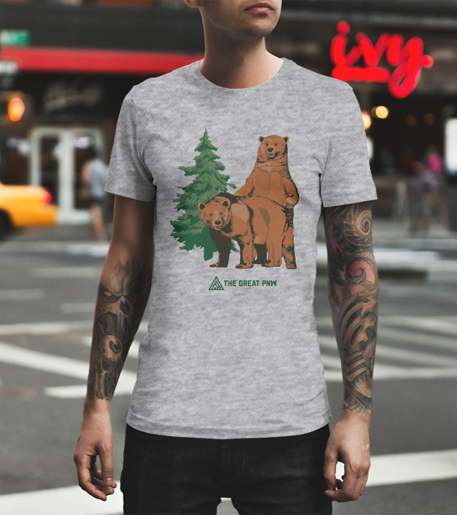 The Great PNW Bears And Pine Forest T-Shirt
