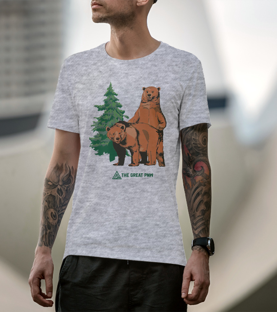 The Great PNW Bears And Pine Forest T-Shirt