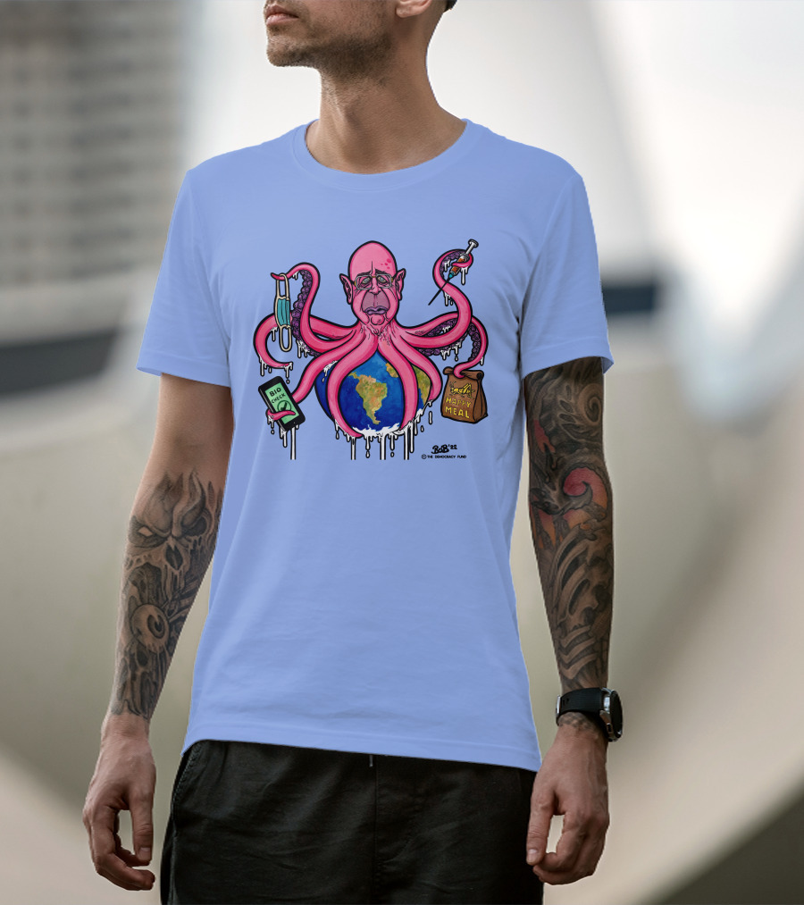 Schwabtopus Earth Bio Check Mask Happy Meal Dripping Syringe T-Shirt