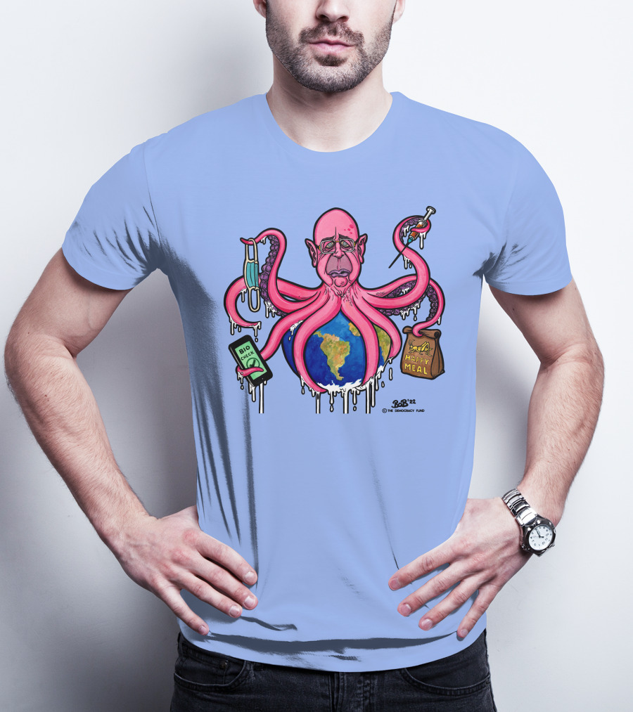 Schwabtopus Earth Bio Check Mask Happy Meal Dripping Syringe T-Shirt