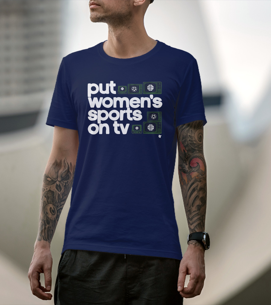Put Women's Sports On TV Vintage Television T-Shirt