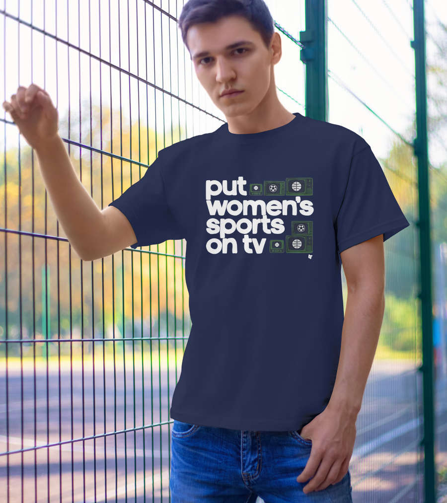 Put Women's Sports On TV Vintage Television T-Shirt