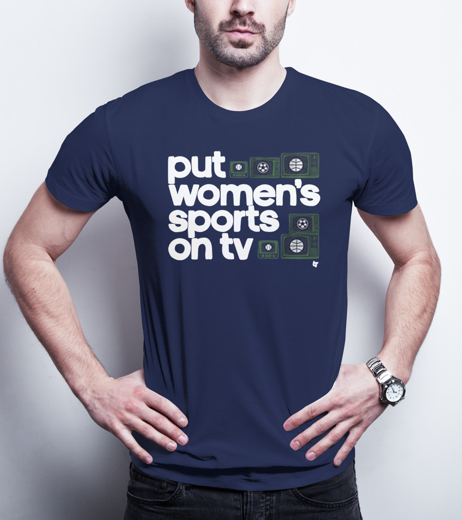 Put Women's Sports On TV Vintage Television T-Shirt