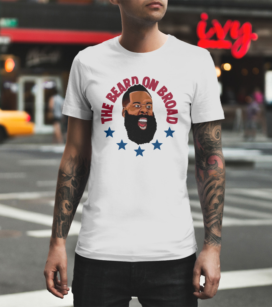The Beard On Broad Stars James Harden T-Shirt