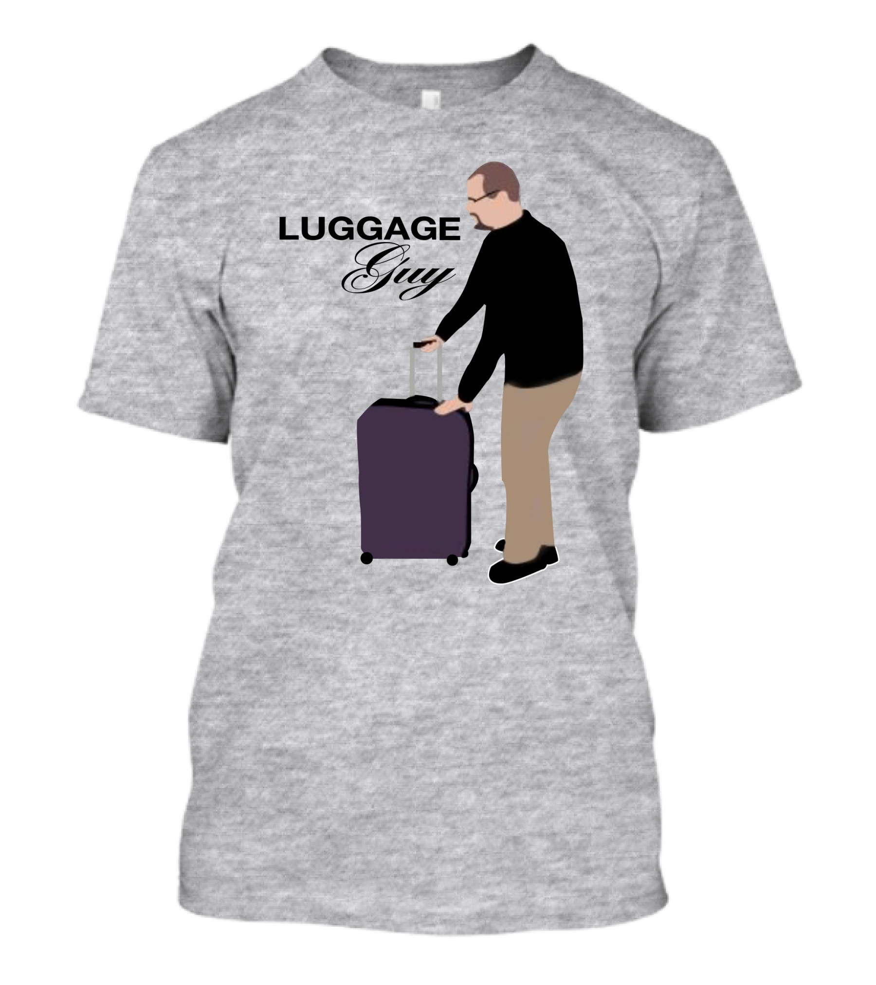 Luggage Guy Barstool Icon With Rolling Suitcase T-Shirt