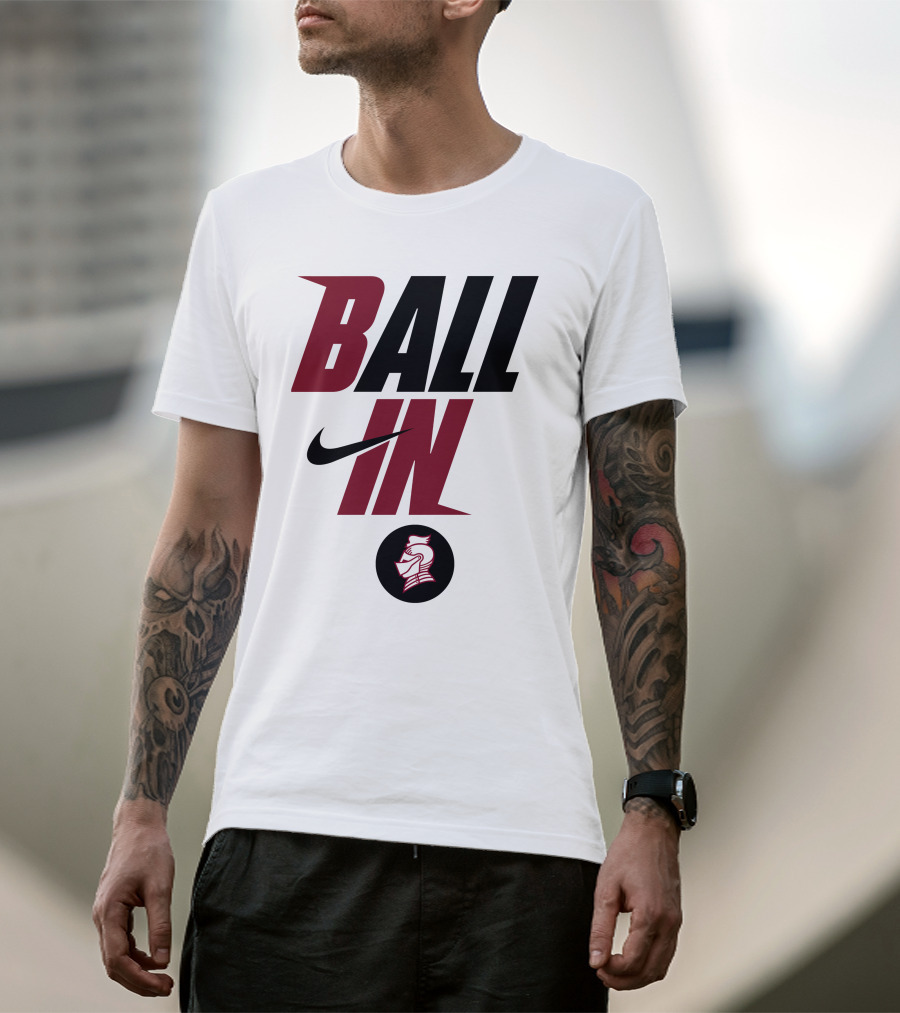 Ball In Bellarmine University Football Knight T-Shirt