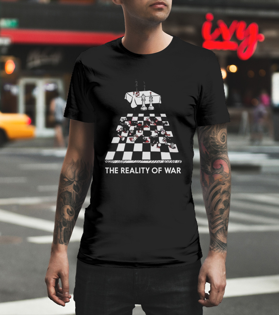 Chessboard Battle Bloodstains The Reality Of War T-Shirt