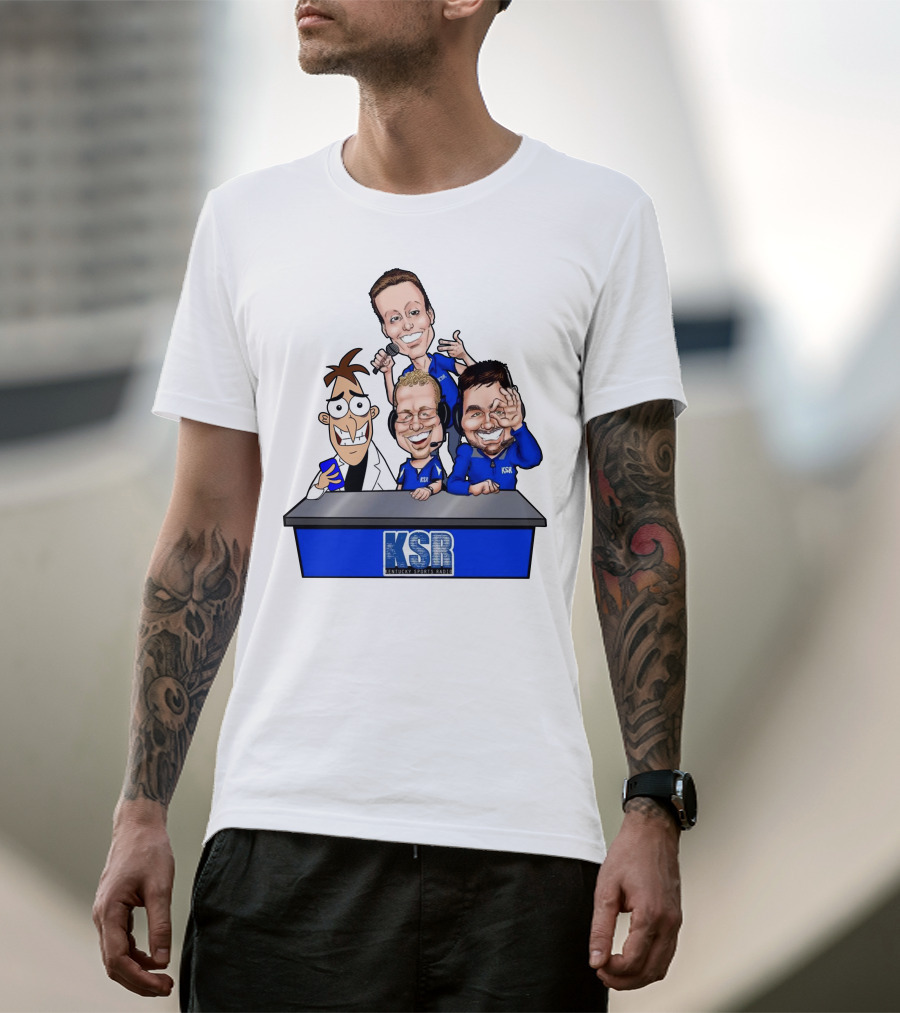 KSR Kentucky Sports Radio BigBlueAndrew New Logo Caricature Group T-Shirt