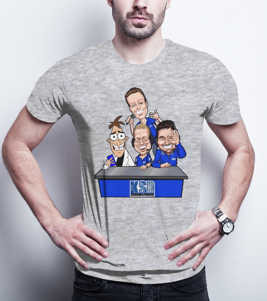BigBlueAndrew Kentucky Sports Radio KSR Cartoon Panel T-Shirt