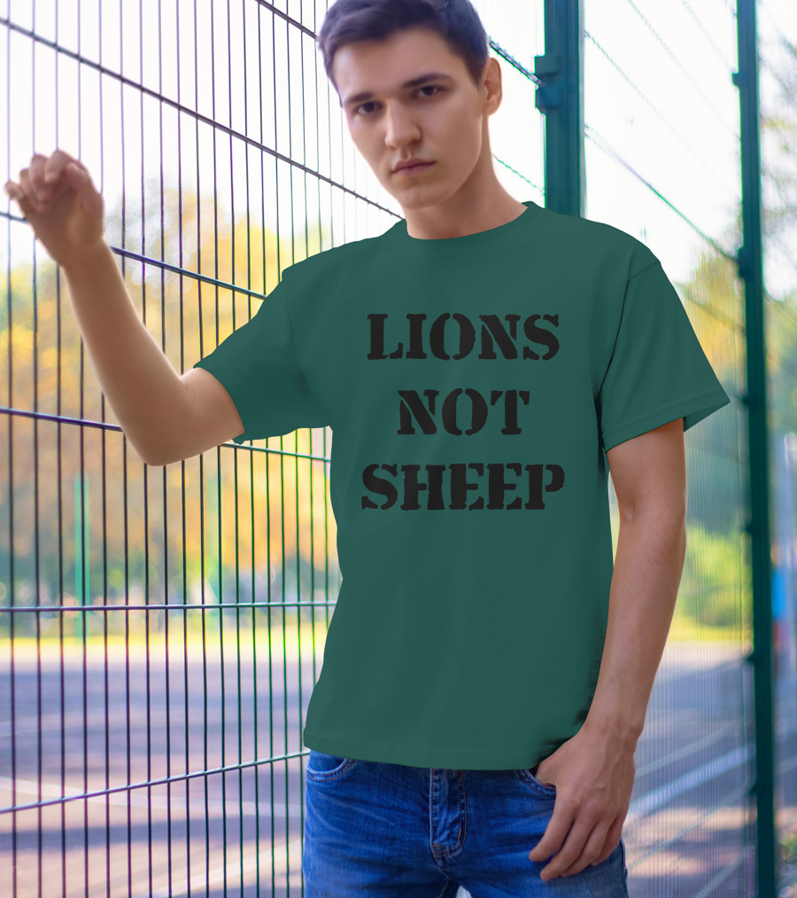 Lions Not Sheep Motivational Mindset T-Shirt
