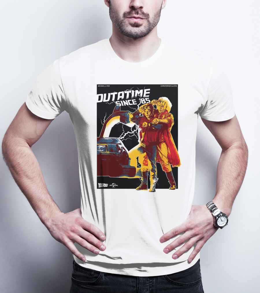 Outatime Since '85 Back To The Future Doc And Marty T-Shirt
