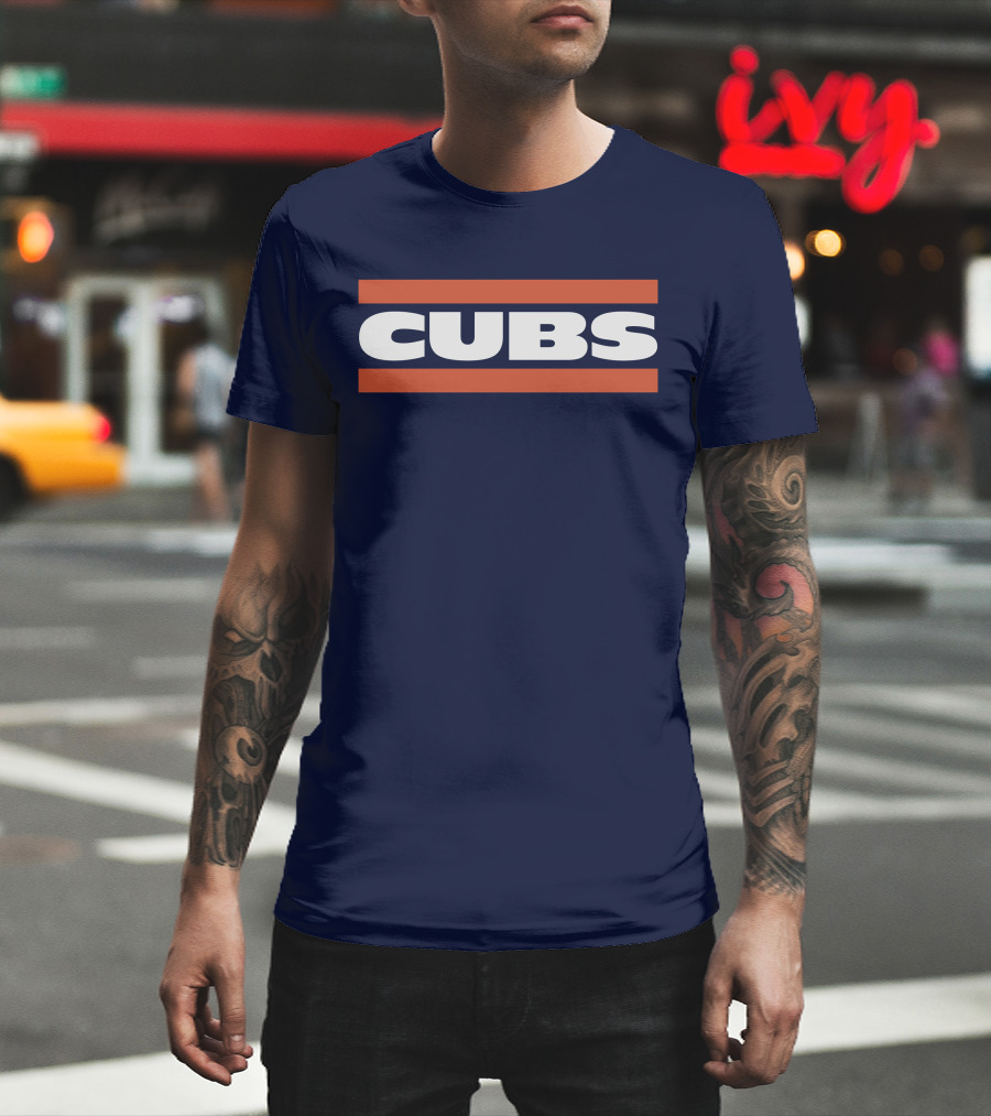 Obvious Cubs Vintage Style Navy Baseball Team Fan Gear T-Shirt