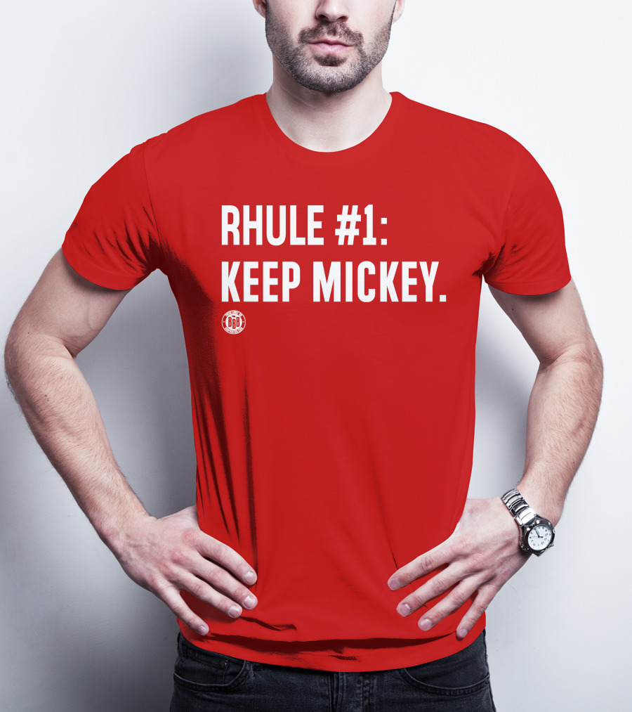 RHULE #1 KEEP MICKEY Red BBR T-Shirt