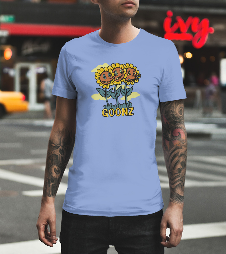 Cryptoon Goonz Flower Goonz Sunflower Faces T-Shirt