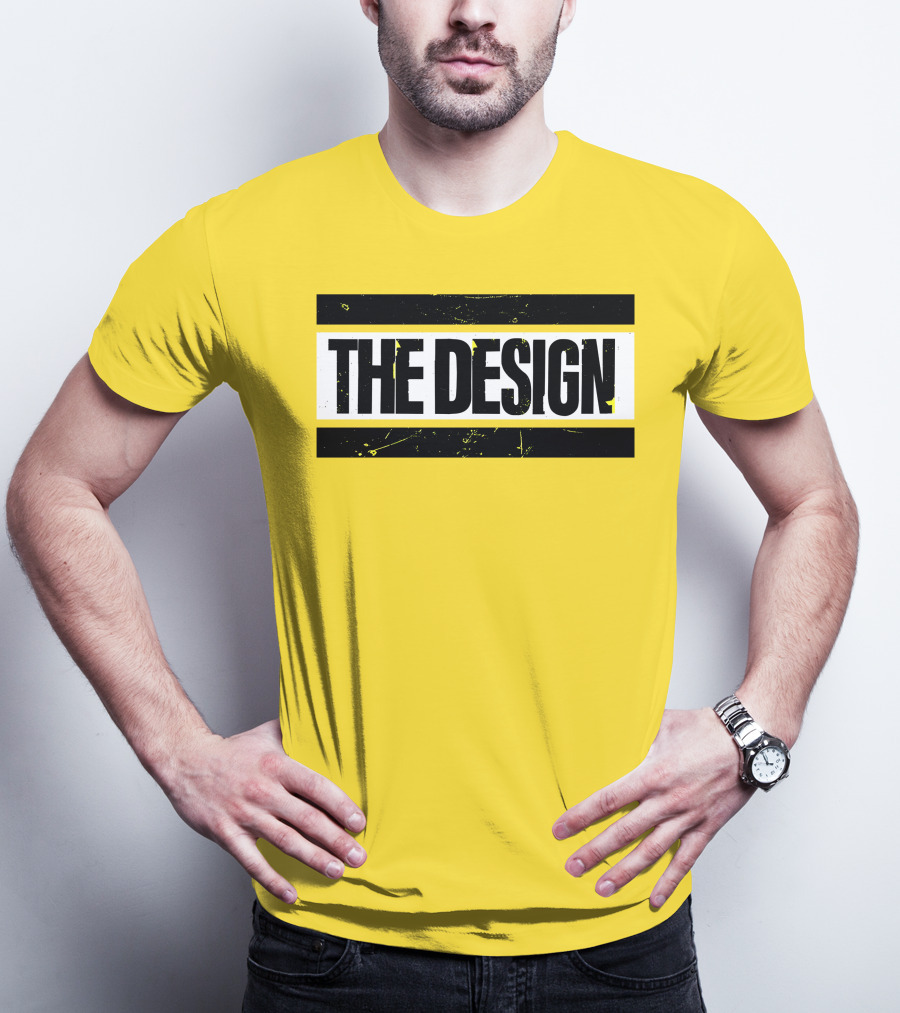 THE DESIGN Deaner Bold Yellow Background T-Shirt