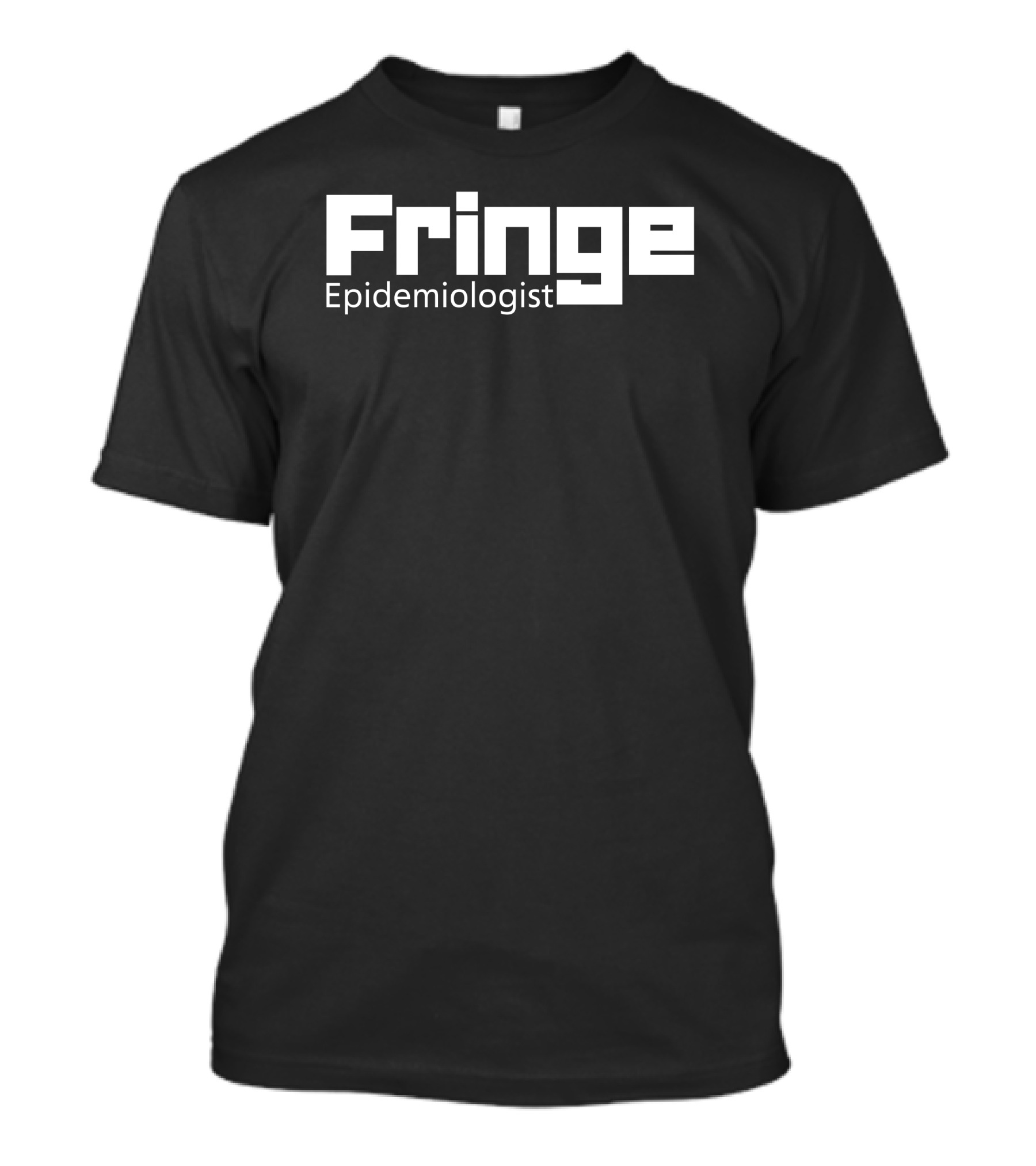 Fringe Epidemiologist Blocky Typography Black T-Shirt