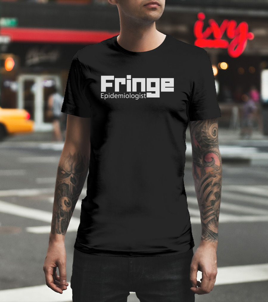 Fringe Epidemiologist Blocky Typography Black T-Shirt