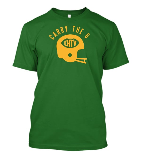 Cheeseheadtv Carry The G Football Helmet CHTV T-Shirt
