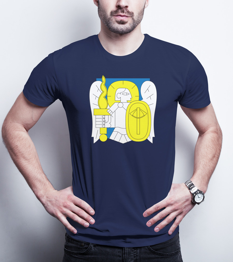 Saint Javelin Archangel Icon Kyiv Merch T-Shirt