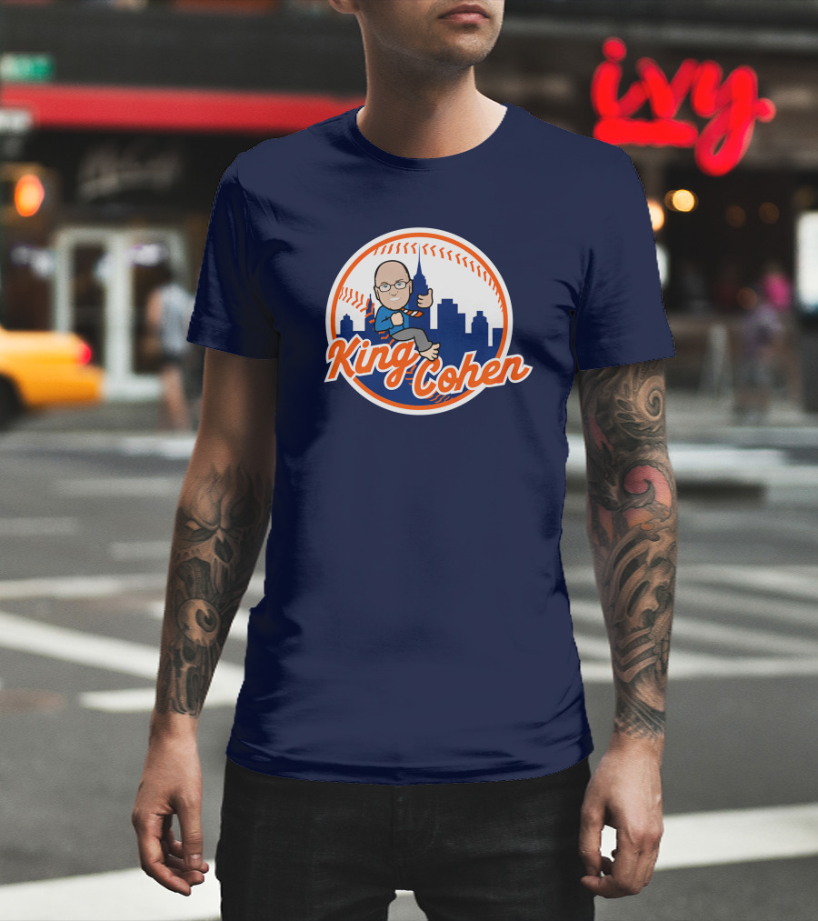 Jomboy Media Store King Cohen New York Baseball Icon Skyline T-Shirt