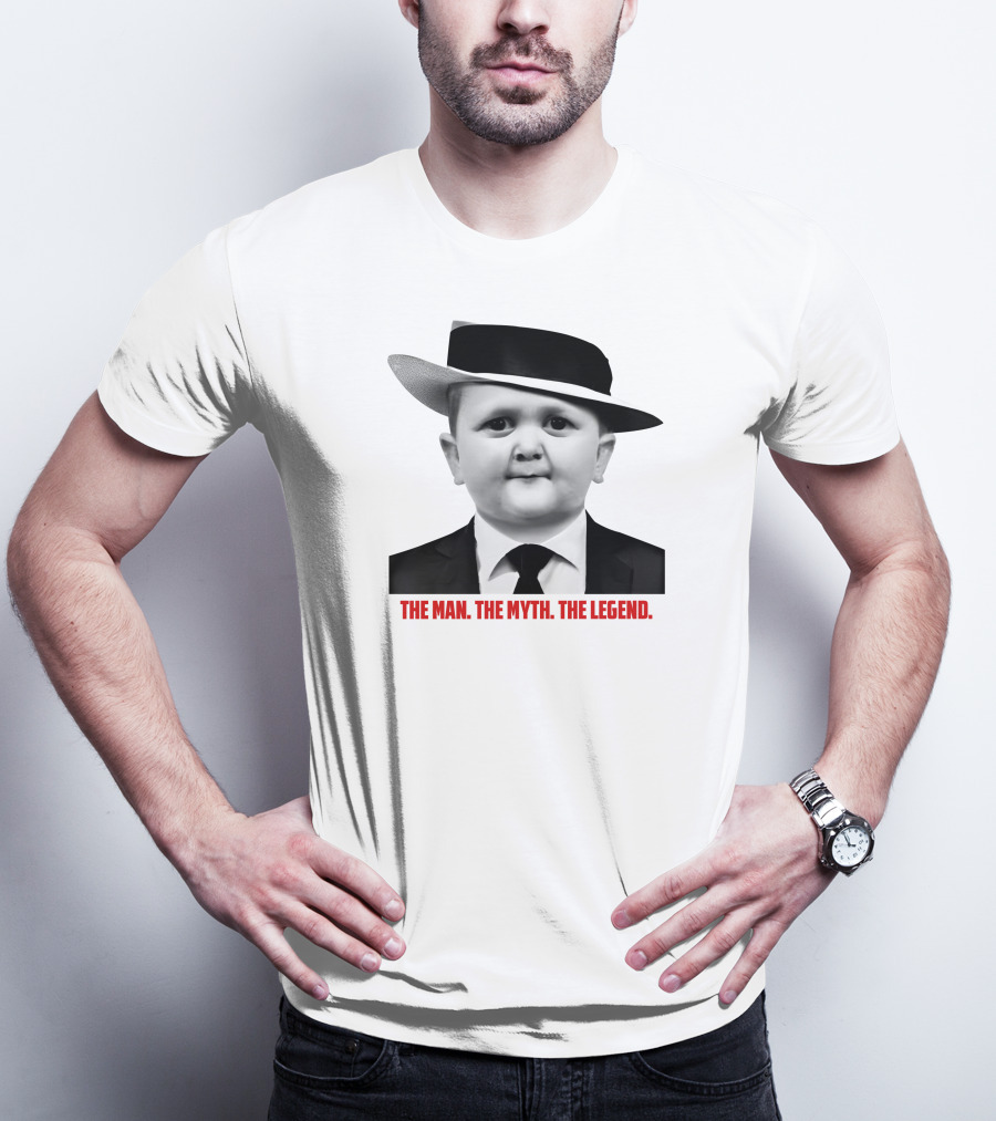 Hasbulla The Man The Myth The Legend Black Suit White Hat T-Shirt