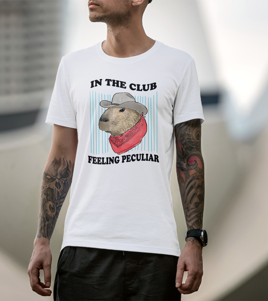 In The Club Feeling Peculiar Capybara Cowboy T-Shirt