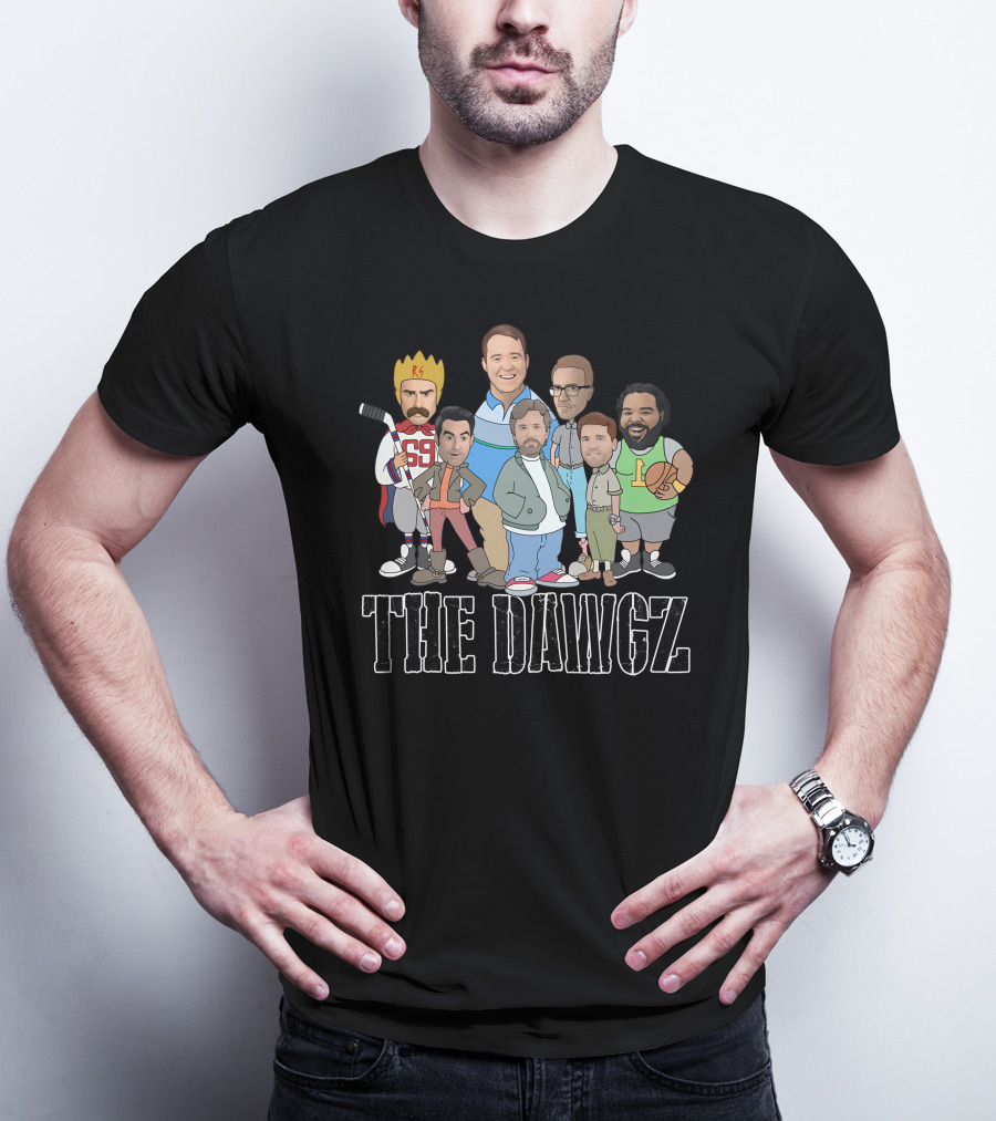The Dawgz Comedy Crew Characters With Sports And Royalty Elements T-Shirt