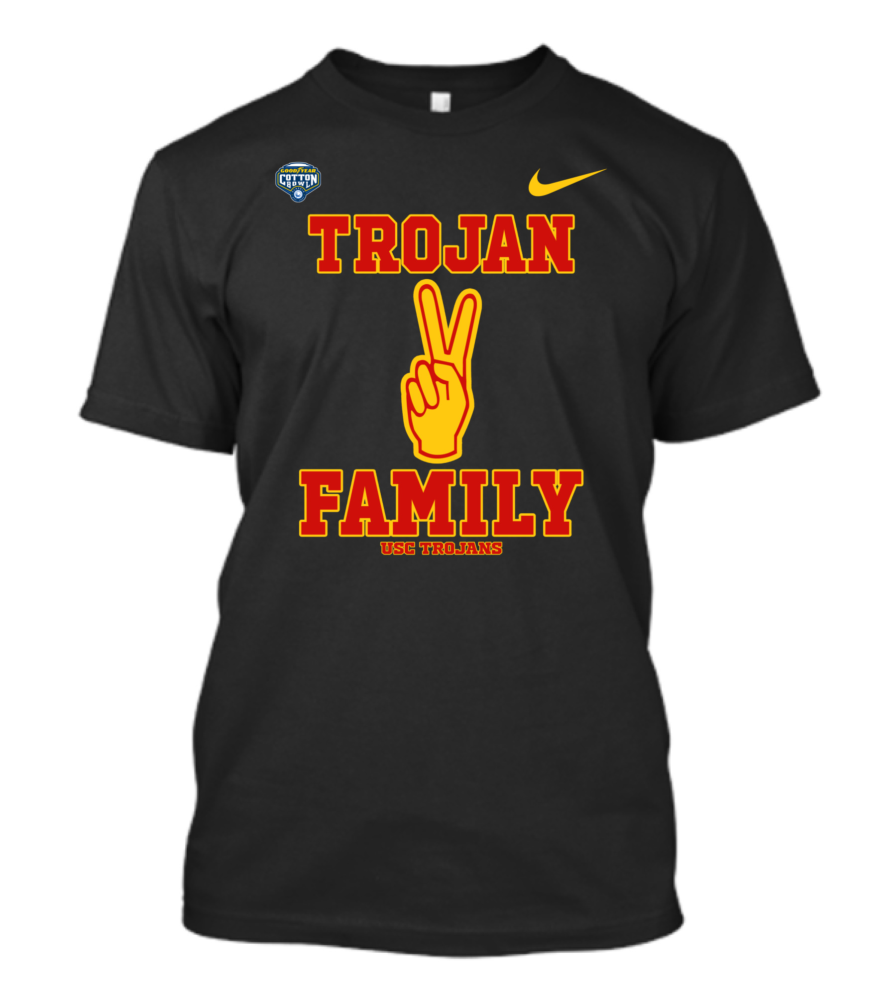 Trojan Family USC Trojans Cotton Bowl Victory Sign T-Shirt