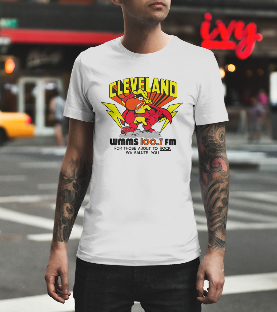 Cleveland WMMS 100.7 FM For Those About To Rock We Salute You T-Shirt