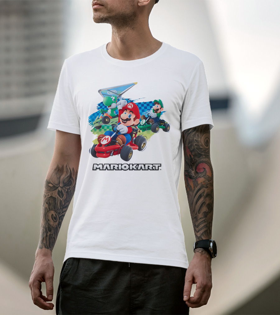 Leanbeefpatty Mariokart Characters Racing Luigi Yoshi Mario T-Shirt