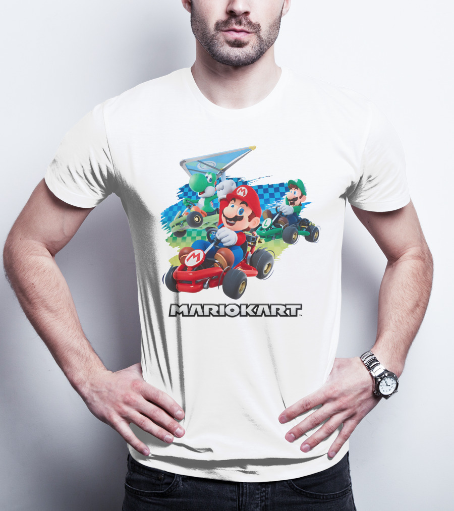 Leanbeefpatty Mariokart Characters Racing Luigi Yoshi Mario T-Shirt