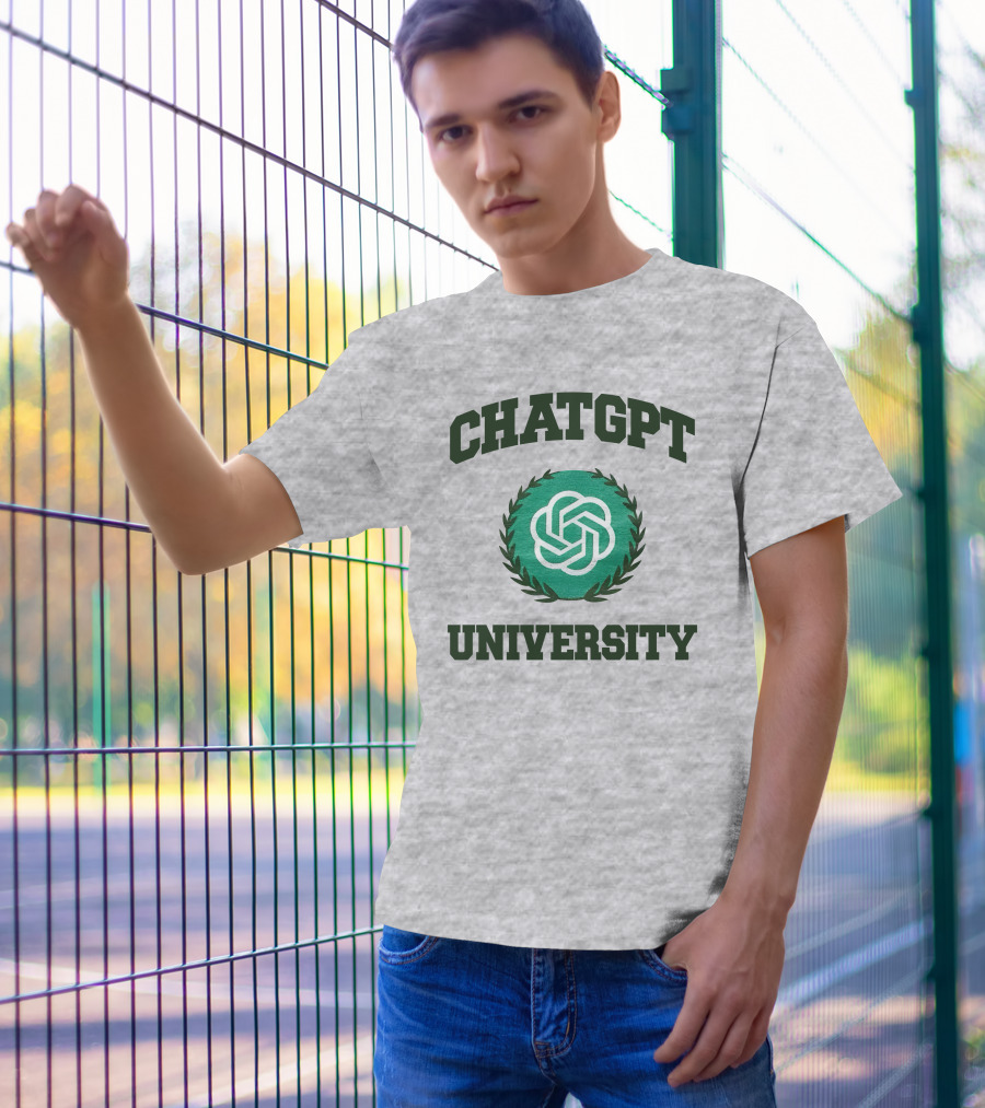 Shithead Steve Chatgpt University Laurel Emblem T-Shirt