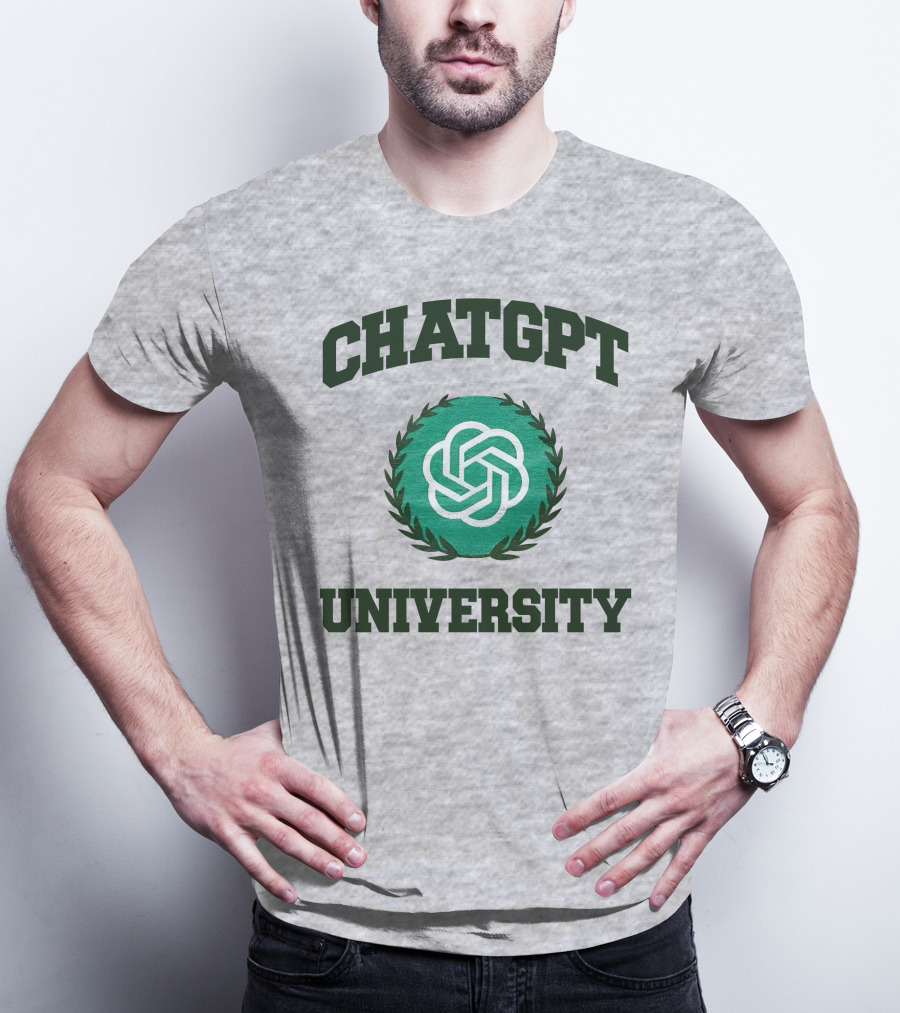 Shithead Steve Chatgpt University Laurel Emblem T-Shirt