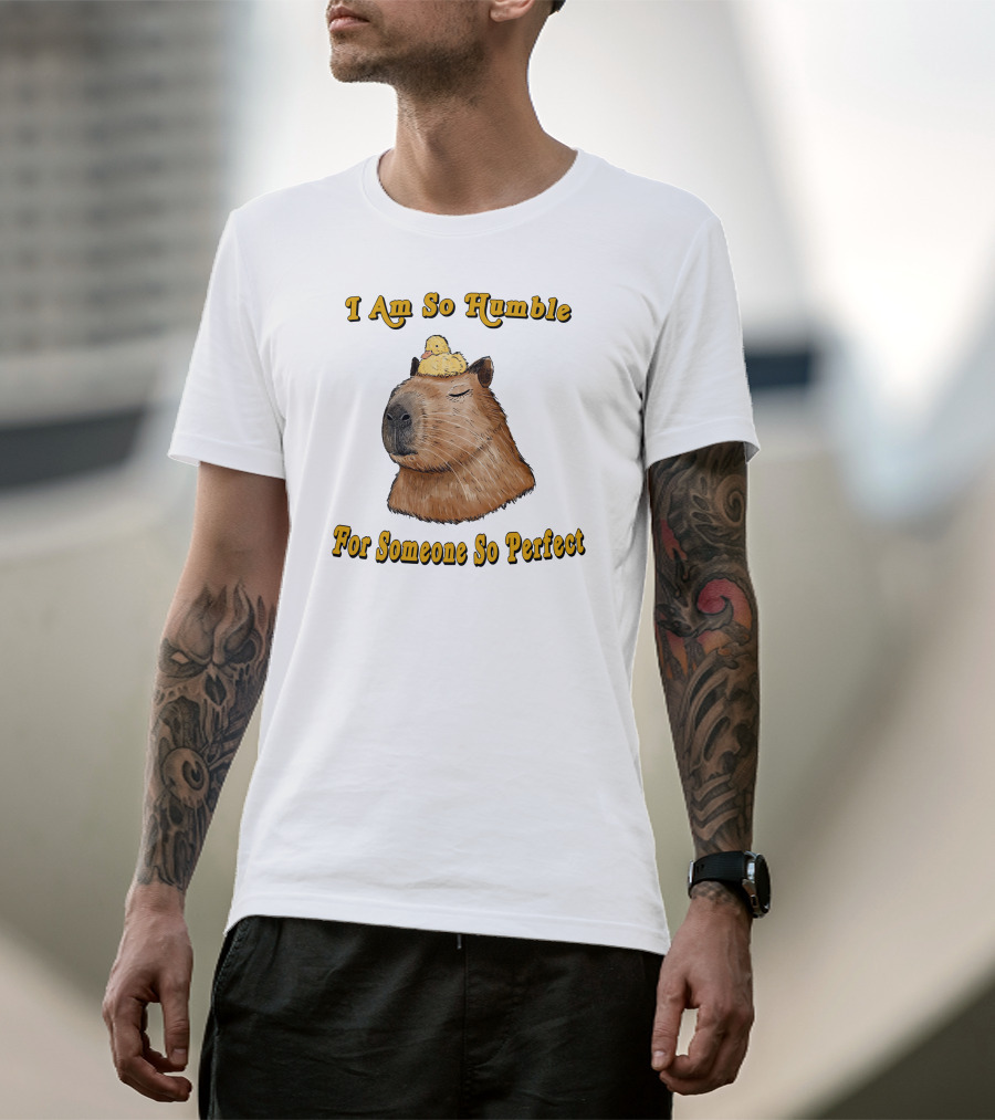 I Am So Humble For Someone So Perfect Capybara With Duckling T-Shirt