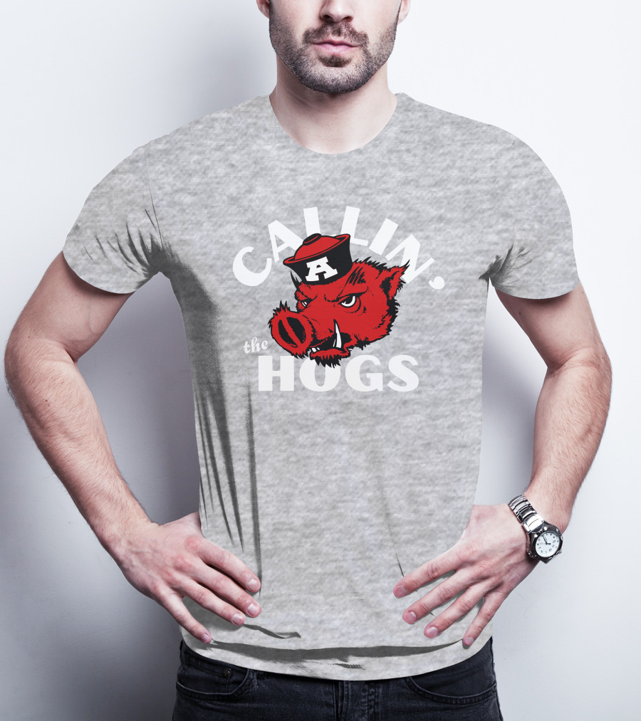 Charlie Hustle Store Callin' The Hogs Arkansas Razorbacks T-Shirt