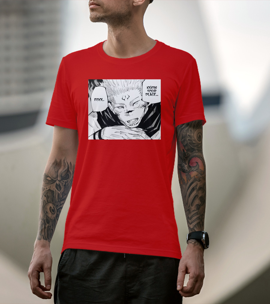Jujutsu Kaisen Know Your Place Fool Manga Panel T-Shirt