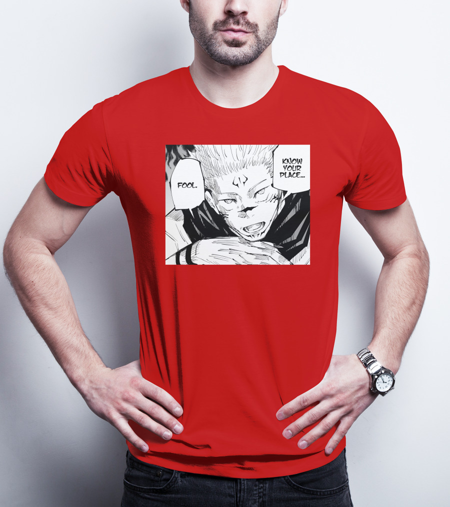 Jujutsu Kaisen Know Your Place Fool Manga Panel T-Shirt
